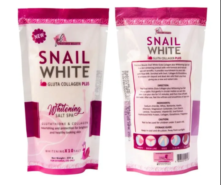 Precious Beauty Snail White Salt (WHITENING SALT SCRUB) x10 Whitening ...
