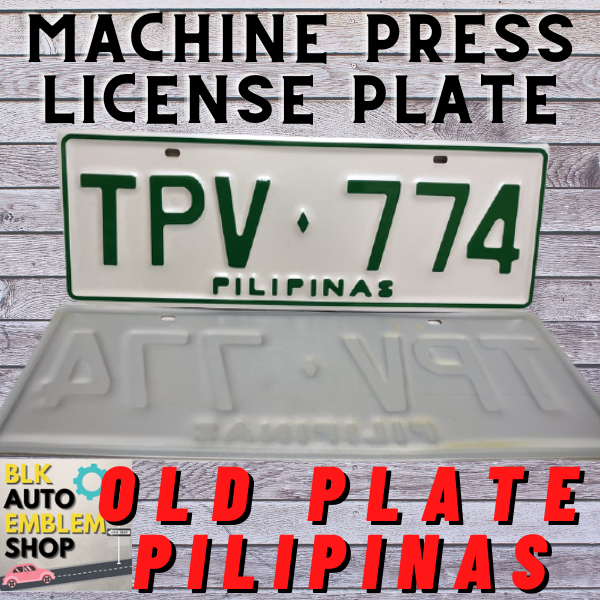 OLD PLATE PILIPINAS MACHINE PRESS CAR PLATE GALVANIZED METAL PLATE ...
