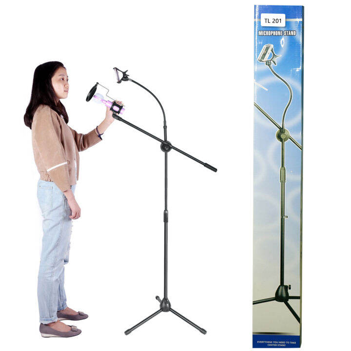 Tripod Microphone Standing Holder Mic 360 Degree Stand Mikrofon ...