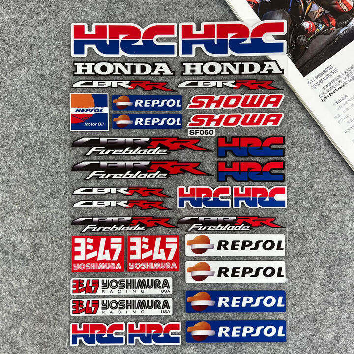 Reflective Motorcycle Accessories Tank Decals Helmet Stickers for Honda ...