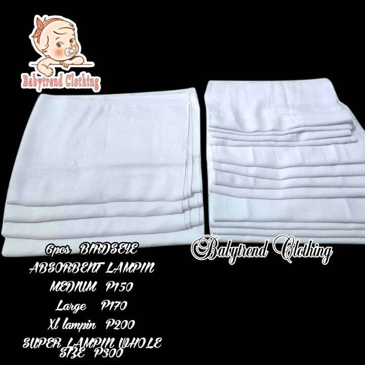 6pcs Birds Eye Lampin Cloth Diaper M L XL SUPER Birdseye Lampin | Lazada PH