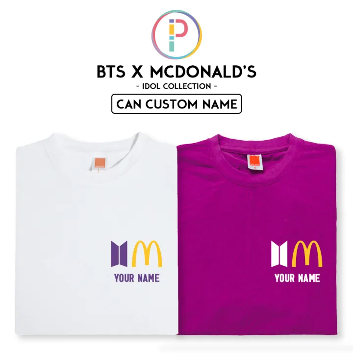 [Adult/Kid] BTS x McDonald's McD Tee Baju T-shirt Bangtan Boys Army ...