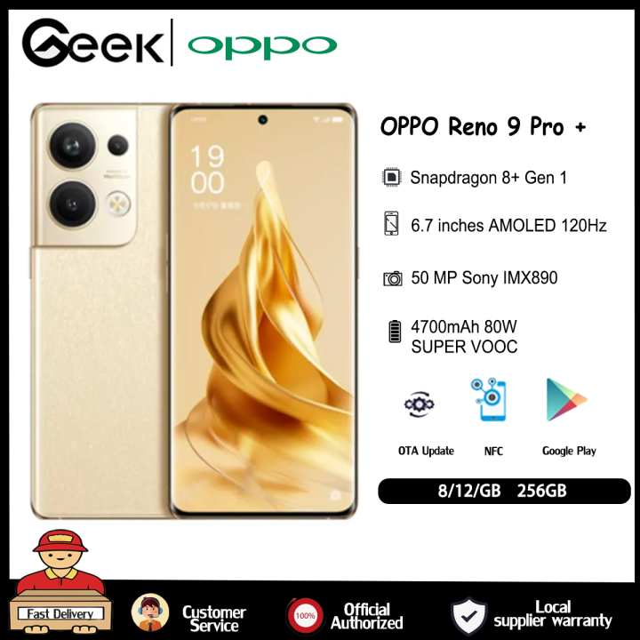OPPO Reno9 Pro Plus 5G โทรศัพท์มือถือ Snapdragon 8 + Gen1 6.7นิ้ว OLED 50MP กล้อง 4700mAh 80W ...