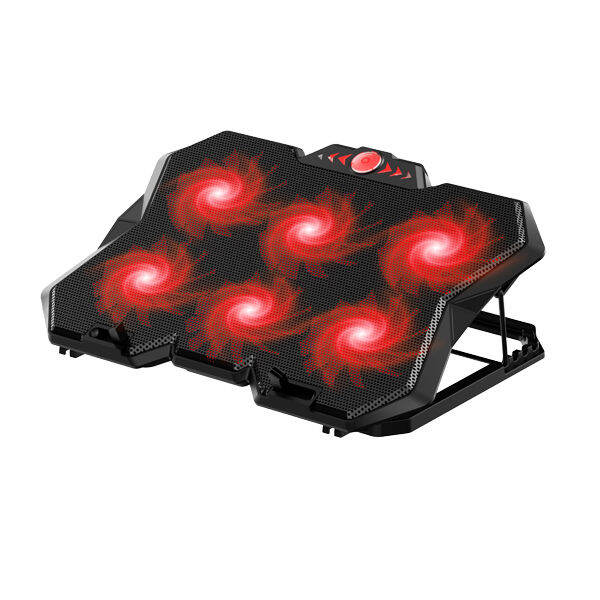 FIREWOLF Six Fan Laptop Cooler Cooling pad for Gaming with Led Screen ...