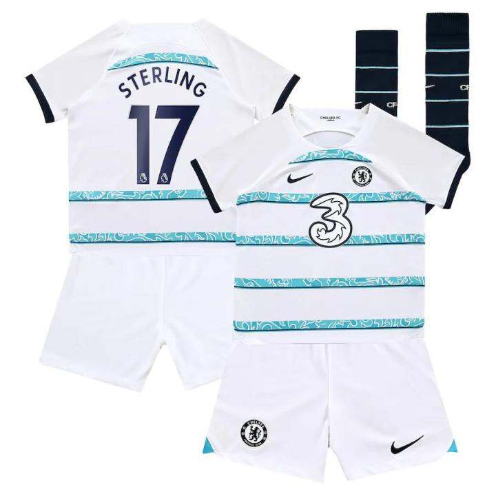 Children's suit jersey (with socks) 22/23 Chelsea away Soccer Jersey STERLING AUBA MOUNT HAVERTZ ...