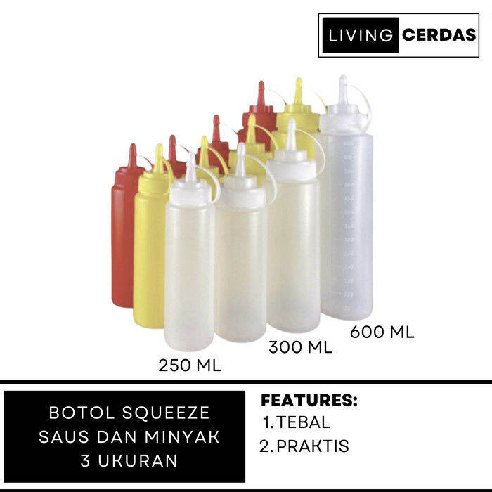 Squeeze Bottle Botol Saus Tomat Sambal Chili Minyak Topping Plastik ...