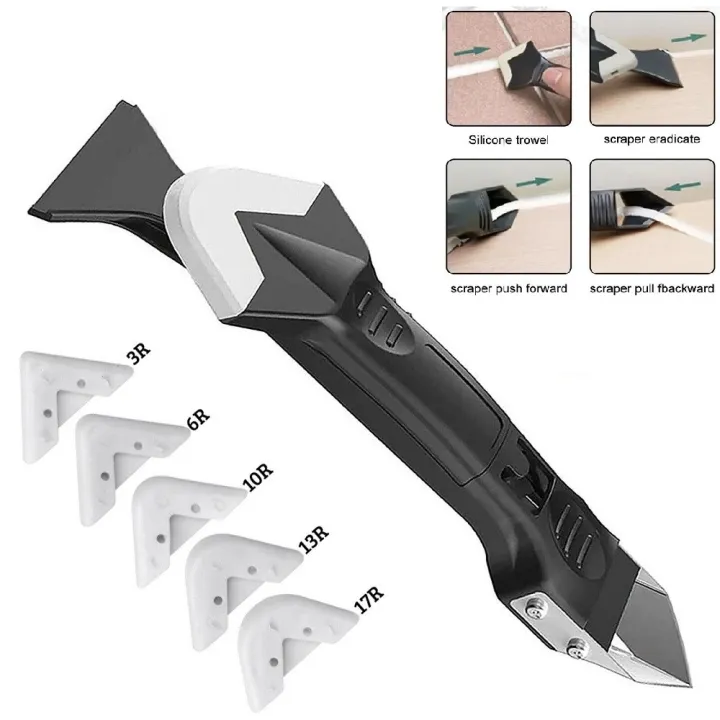 Polocat Silicone Scraper Remover Glue Angle Beauty Scraper 5 in 1 Grout ...