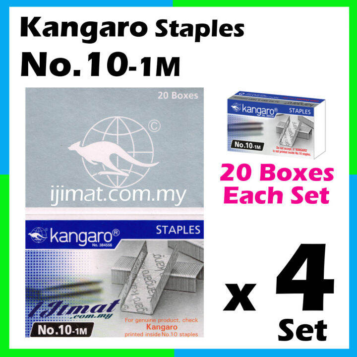 4 Set Stapler Bullet Kangaro Staple Staples No.10 / Kangaro NO.10-1m ...