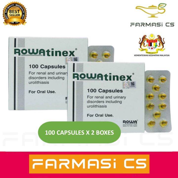 Rowatinex 100 Capsules x 2 Boxes [ TWIN ] EXP:10/2024 [KKM approved ...