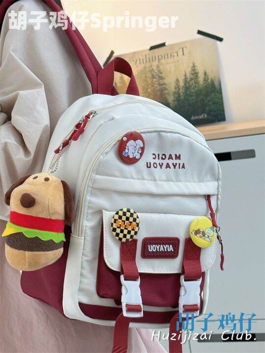 Japanese tooling style mini backpack female Korean version girl student ...