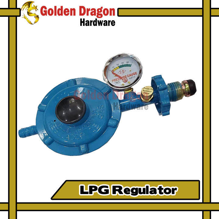 LPG Regulator with Gauge & Automatic Shut Off Safety Pin | Lazada PH