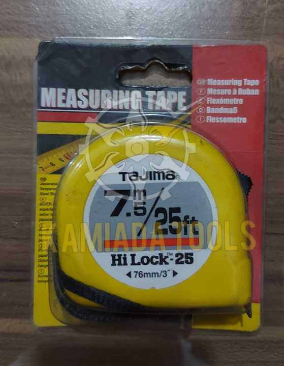 Meteran 7,5 meter Hi Lock TAJIMA/Meteran TAJIMA 7,5 meter | Lazada ...