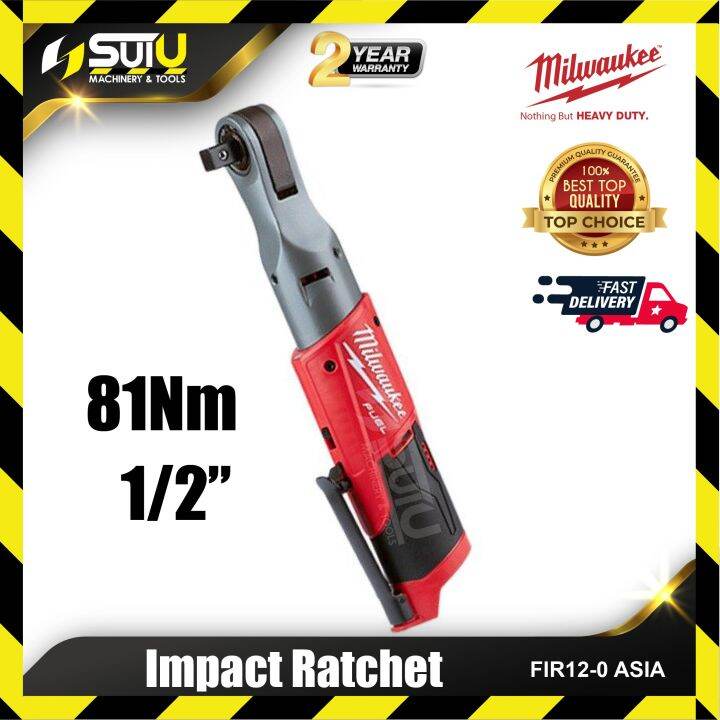 MILWAUKEE M12 FIR12-0 ASIA Sub Compact Impact Ratchet 1/2" (SOLO ...
