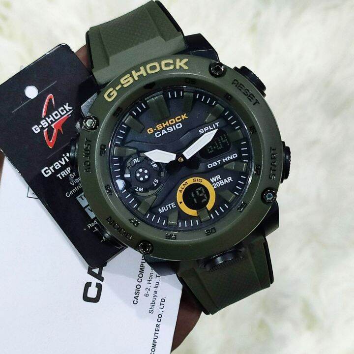 GA2000 G Shock CarbonCore Dual-Time Navy Military Actual-Pic Action ...