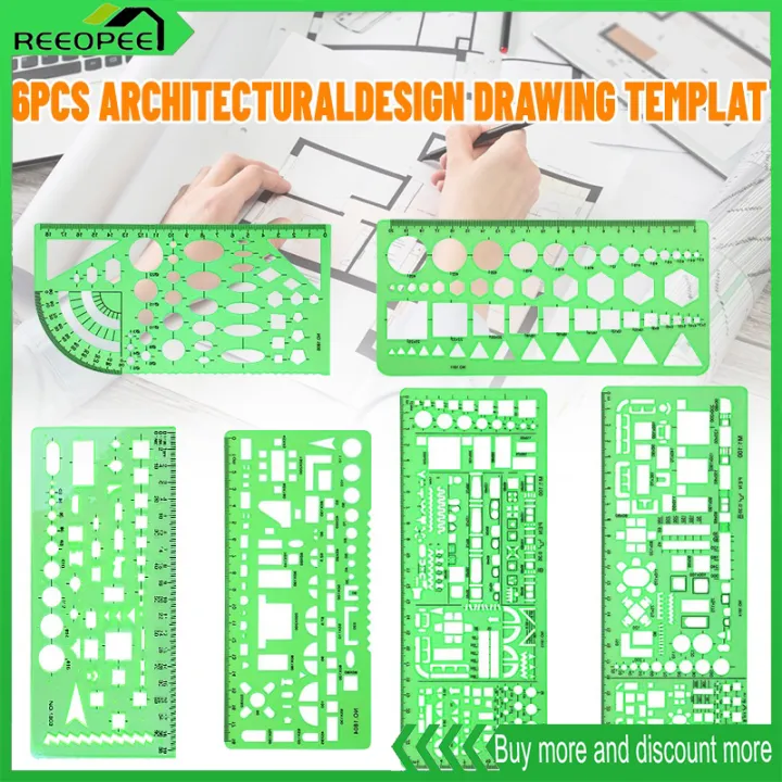 Building Template Drawing Ruler Furniture House Floor Plan Interior ...