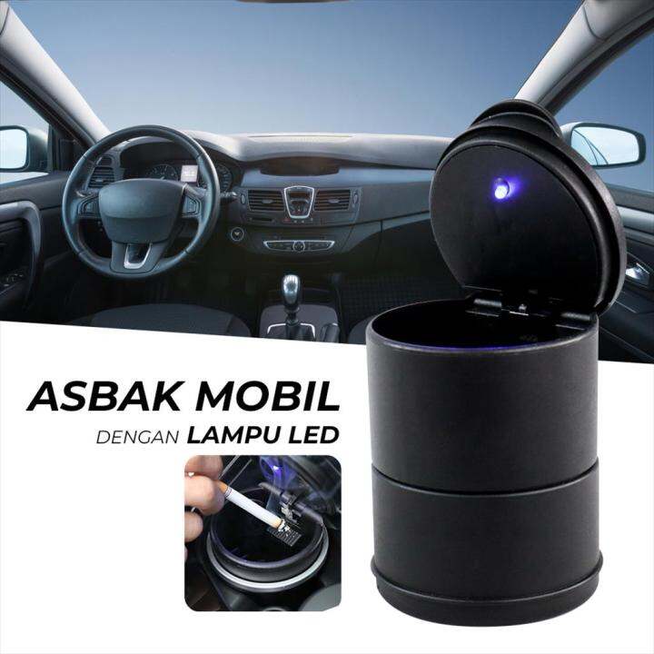 Asbak Portable Mini Led Mobil Car Ashtray Storage Tempat Sampah Rokok ...