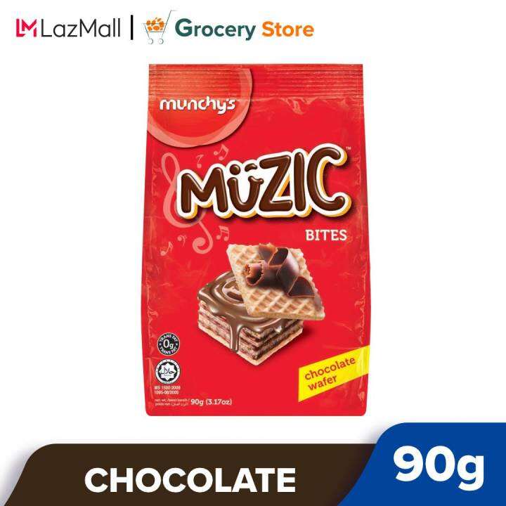 Munchy's MUZIC CHOCOLATE WAFER BITES 90gm | Lazada
