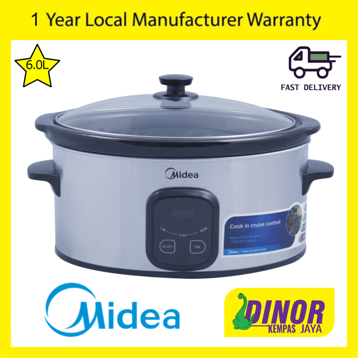 Midea 6L Slow Cooker Digital Control MSCK-TC60SS / MSCKTC60SS | Lazada