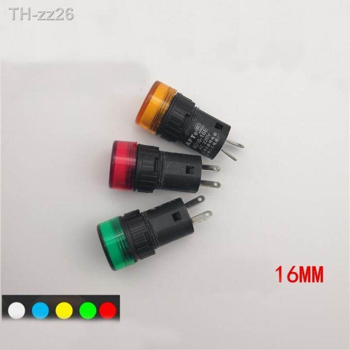 110V 220V 16mm Indicator Light Power LED Signal Lamp AD16-16E Open Hole ...