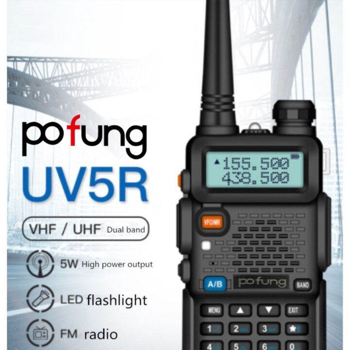 Pofung UV-5R Walkie Talkie UHF/VHF Dual Band 128CH | Lazada Indonesia