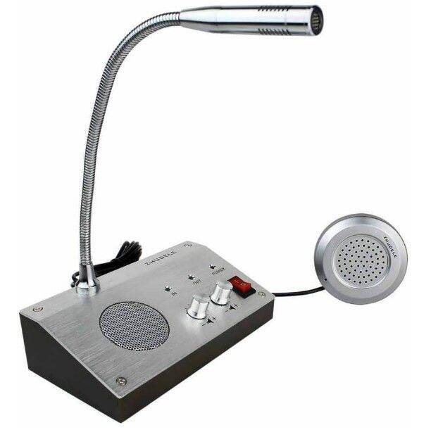 Counter Intercom System Dual-Way Talk Through Store Office Window Glass ...