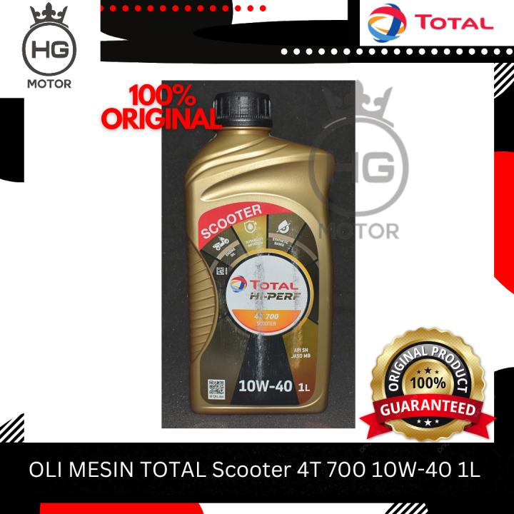 TotalEnergies - Hi-Perf 4T 700 Scooter 10W-40 Oli Motor Matic 1L | Lazada Indonesia