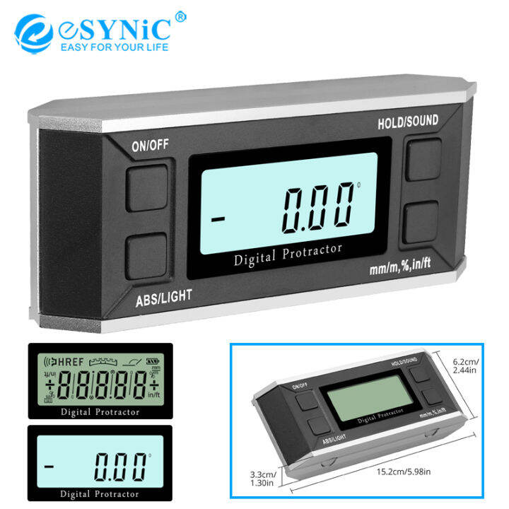eSYNIC Digital Level Angle Finder Waterproof IP65 Protractor Angle ...