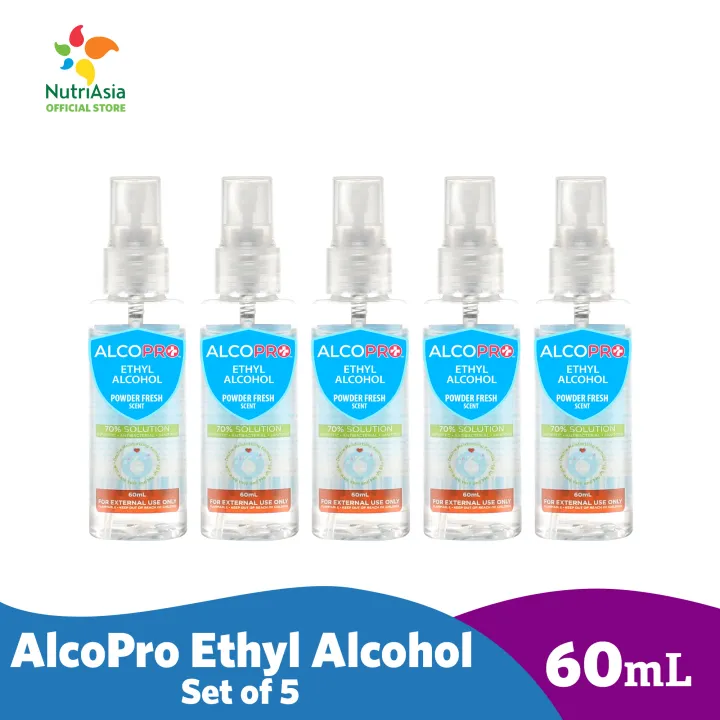 AlcoPro Powder Fresh Scent with Double Moisturizer 60 ml Set of 5 ...