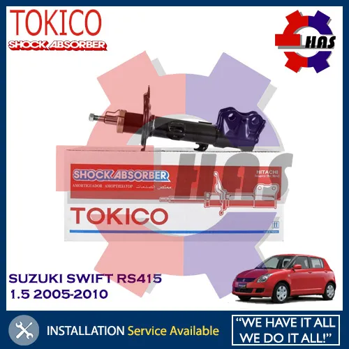 SUZUKI SWIFT RS415 1.5 2005-2010 FRONT TOKICO JAPAN ABSORBER DEPAN 2pcs ...