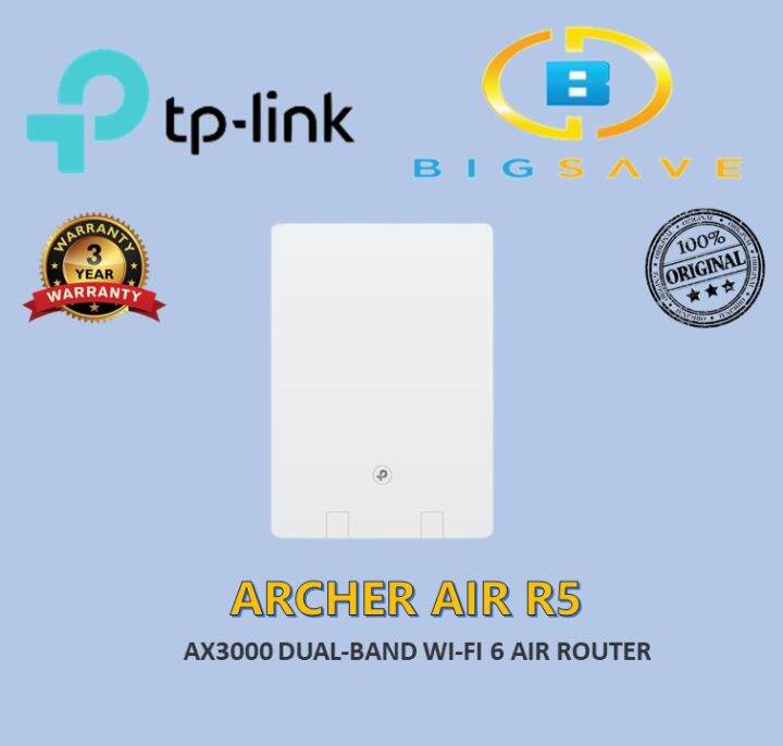 TP-LINK ARCHER AIR R5 AX3000 DUAL-BAND WI-FI 6 AIR ROUTER | Lazada