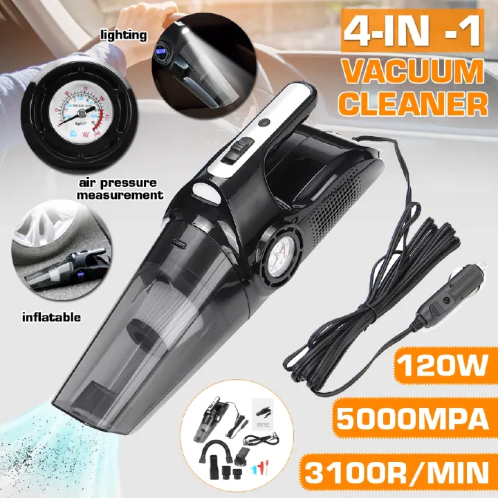 【Spot in Manila】Air Compressor Portable Car Vacuum Cleaner 4 In 1 ...