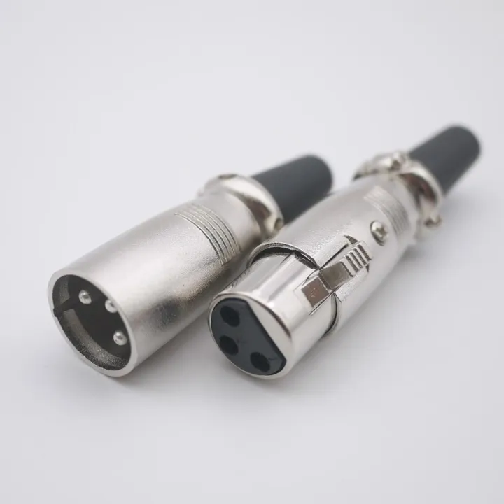 XLR 3 Pin Female Male MIC Jack Plug Audio Microphone Cable Connector | Lazada.co.th
