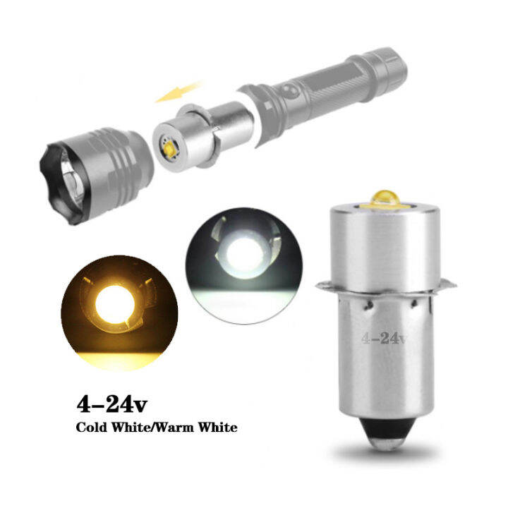 Wide Voltage P13.5S PR2 LED Flashlight Bulb 3W DC4-24V 18V Upgrade Replacement Part Conversion ...