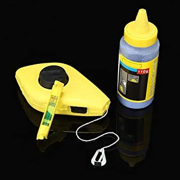 Chalkline Marker with Powder Pitik Level Bar Chalk Line Layout set ...