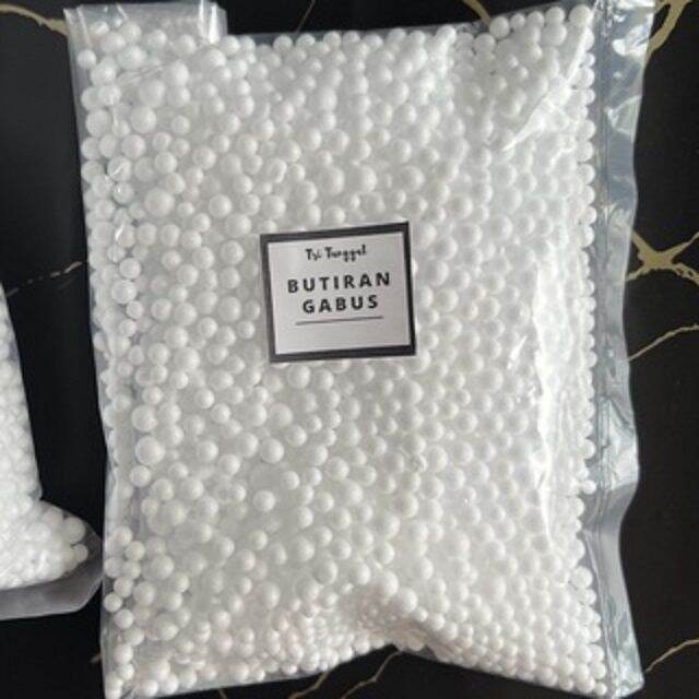 Gabus Sterofom Bentuk Butiran Berat 5 gram Warna Putih Bahan Packing ...