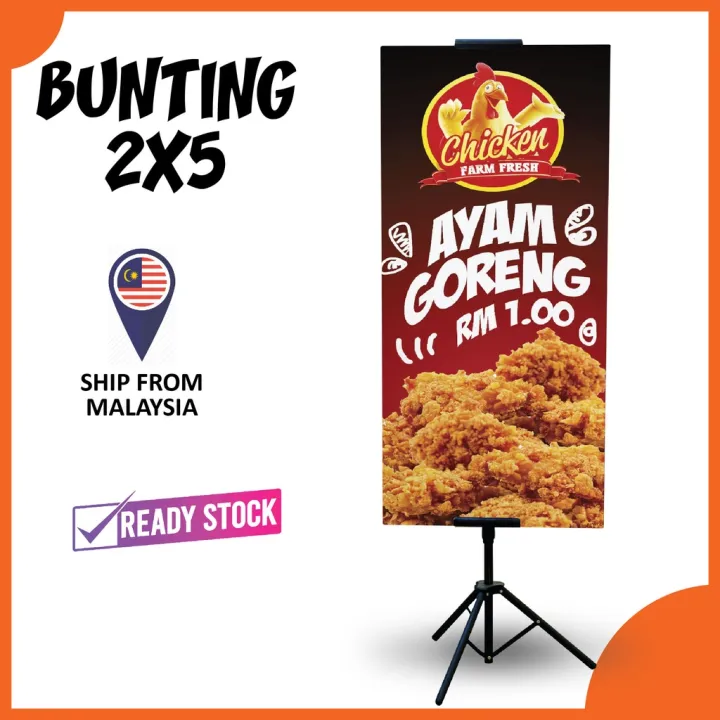 1 PCS BUNTING READYMADE DESIGN AYAM GUNTING SERINGGIT RM1 / RM1 BUNTING ...