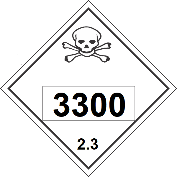 TEM HÀNG NGUY HIỂM DÁN CONTAINER CLASS 2.3 UN 3300 | Lazada.vn