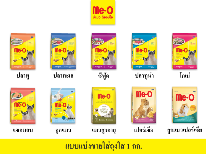 มีโอ อาหารแมว ชนิดเม็ด แบ่งขาย ขนาด 1กิโล Me-O Cat Food 1kg. | Lazada.co.th