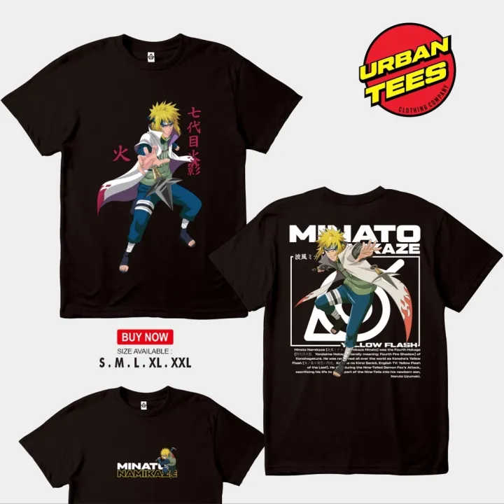 Naruto MINATO NAMIKAZE Anime T-Shirt Japanese Anime T-Shirt - Karimake ...