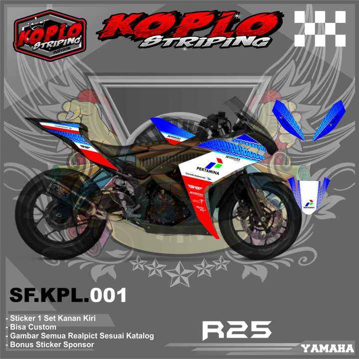 Striping Motor Yamaha R25 - Sticker Striping Variasi Motor Yamaha R25. KPL 001 | Lazada Indonesia