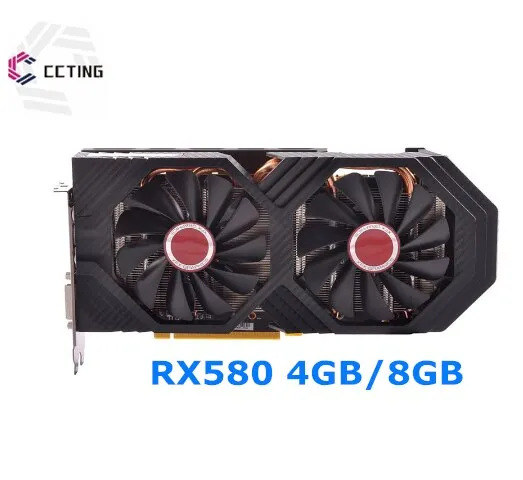 XFX Video Card RX 580 8GB 256Bit GDDR5 Graphics Cards For AMD RX 580 ...