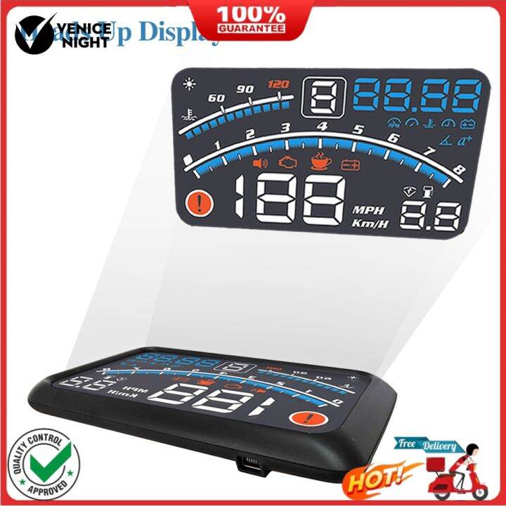 VE.B 5.5inch Universal OBD2 Car GPS HUD Head Up Display Overspeed ...