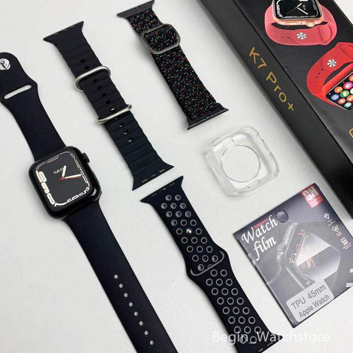 (NEW) K7 Pro plus SmartWatch หน้าจอ 45MM หน้าจอไร้ขอบ โทรได้ รับการแจ้งเตือนข้อความ มีเกม โหมด ...