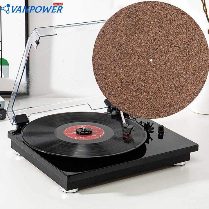 30cm Cork Rubber Turntable Platter Mat Anti-Static Vinyl Record Players ...