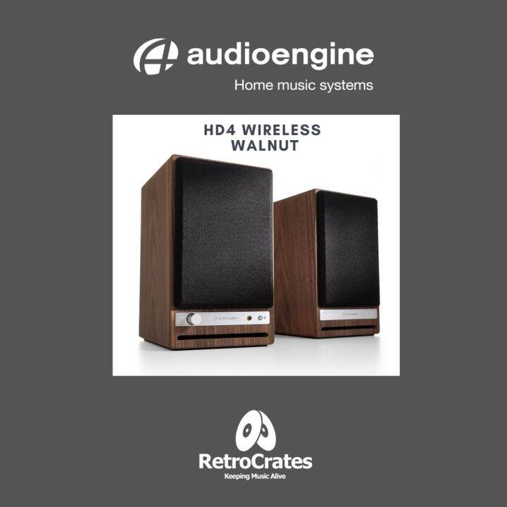 Audioengine HD4 (Walnut) Wireless Bookshelf Speakers | Lazada PH