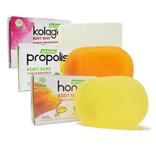 Sabun Transparan HNI HPAI Original - Kolagen, Propolis, Honey - Natural ...