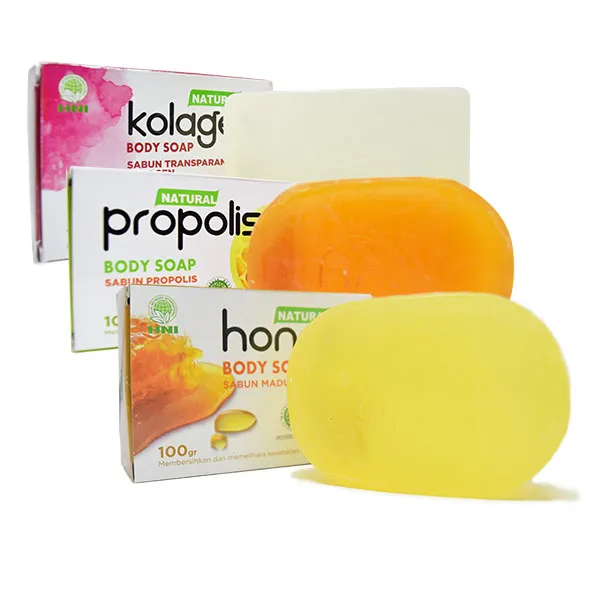 Sabun Transparan HNI HPAI Original - Kolagen, Propolis, Honey - Natural ...