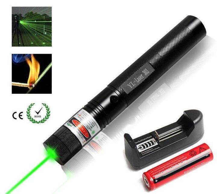 Laser Pointer Hijau 303 Jarak Jauh Baterai 18650 Laser Hijau | Lazada ...