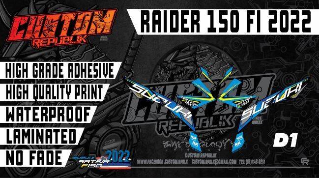 Raider 150 FI 2022 Stock Decals Set | Lazada PH