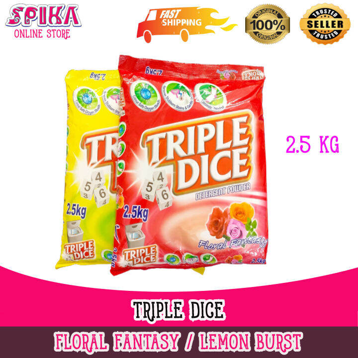 TRIPLE DICE DETERGENT POWDER 2.5KG | Lazada